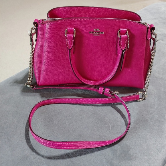 Coach | Bags | Coach Crossbody Hot Pink Carryall Handbag | Poshmark